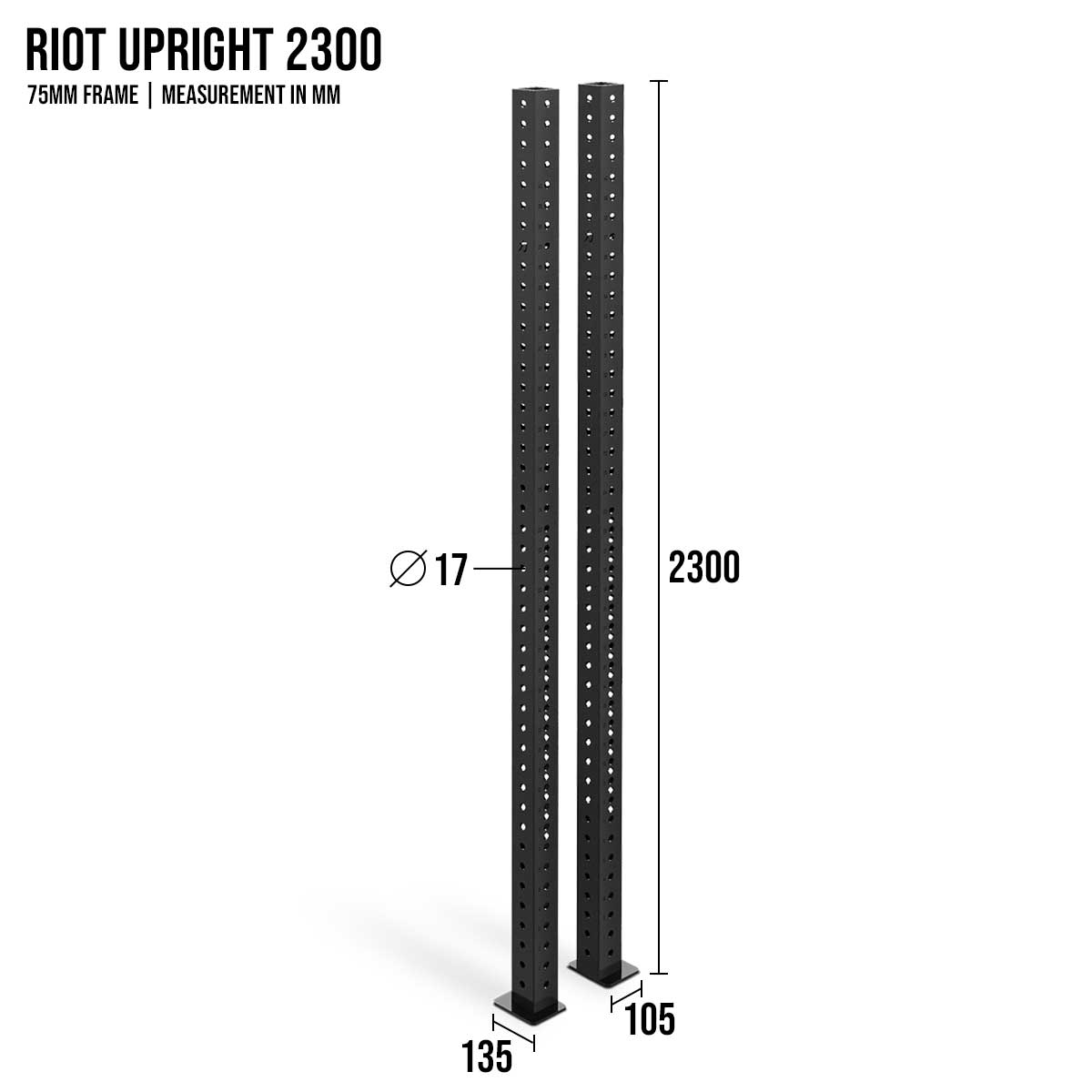 RIOT MRR I RACKS (75mm) – Strength Shop