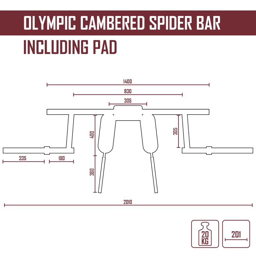 Olympic Cambered Spider Bar – Strength Shop